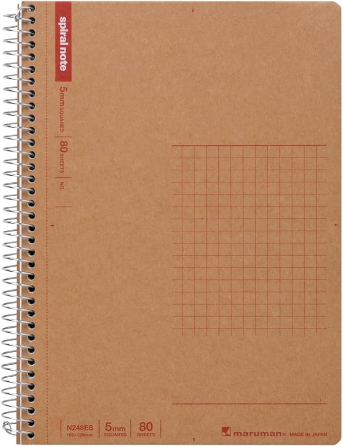 Maruman Notebook Ring Notebook 5mm Grid Basic B6 80 Sheets Set of 5 N2 ...
