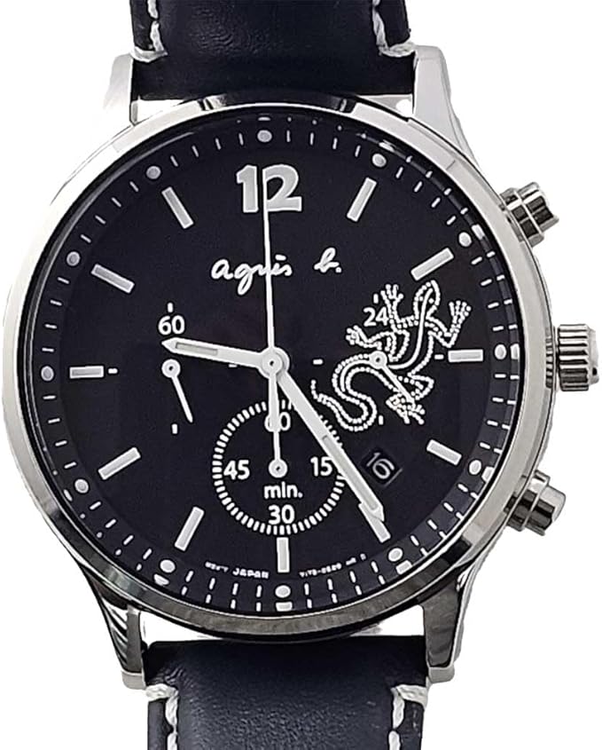 SEIKO Agnes Watch Men's Chronograph Solar Navy FBRD965 – Unbox Japan
