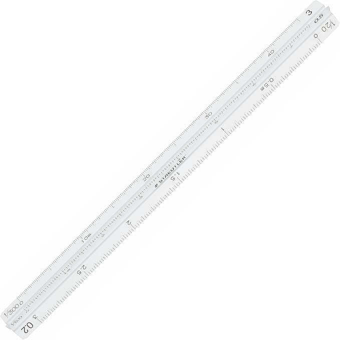 STAEDTLER Ruler Triangular Scale Aluminum Architecture 987 15-13 ...