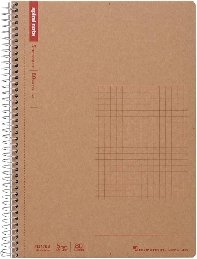 Maruman Notebook Ring Notebook 5mm Grid Basic A5 80 Sheets Set of 5 N2 ...