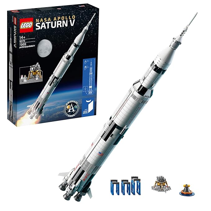 LEGO Ideas NASA Apollo Saturn V,Analytical Skill,Multicolor, 299 Pcs ...